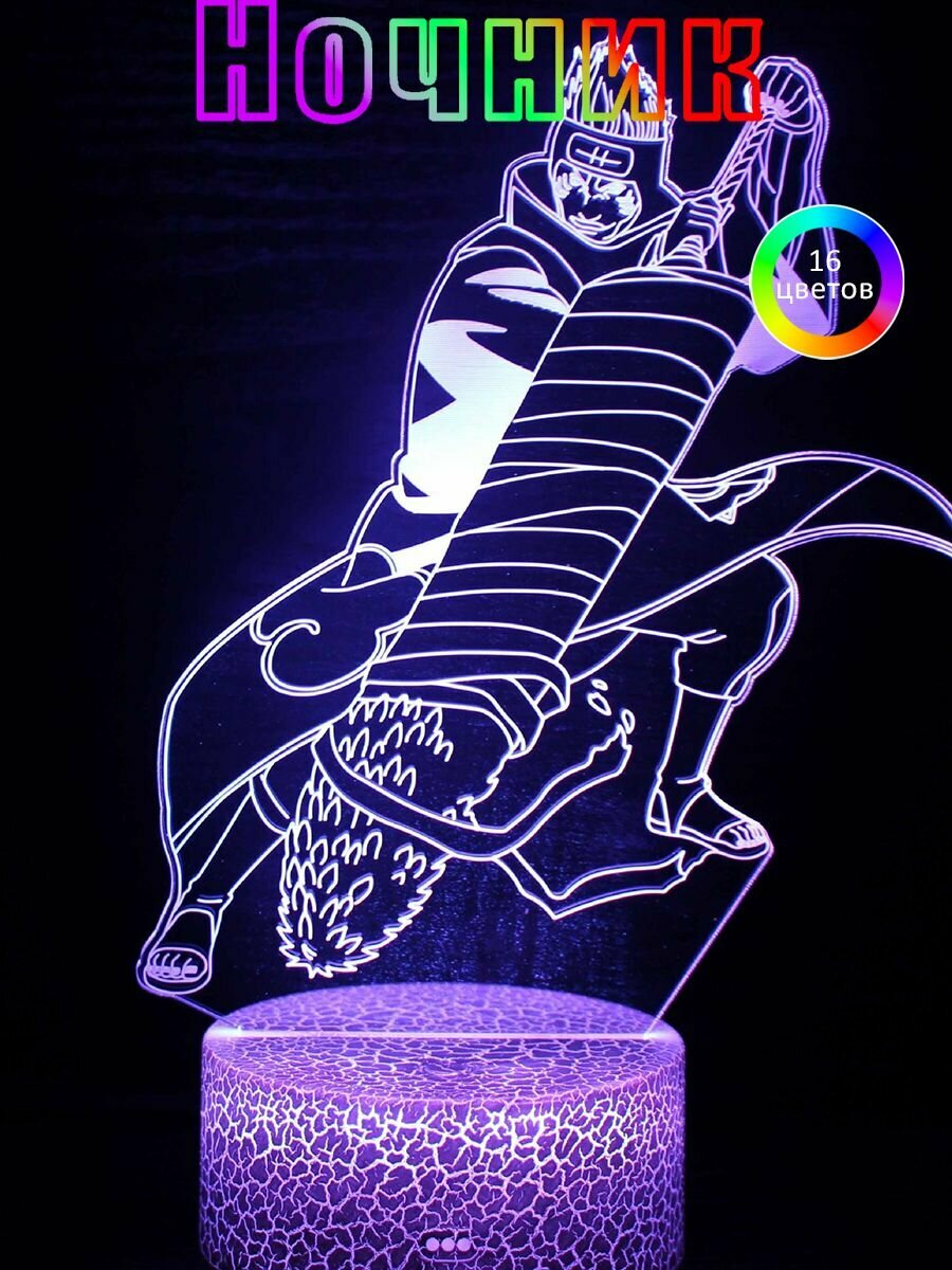 Ночник аниме Наруто 3D светильник, подарок для детей и подростков, Anime Night Light Naruto