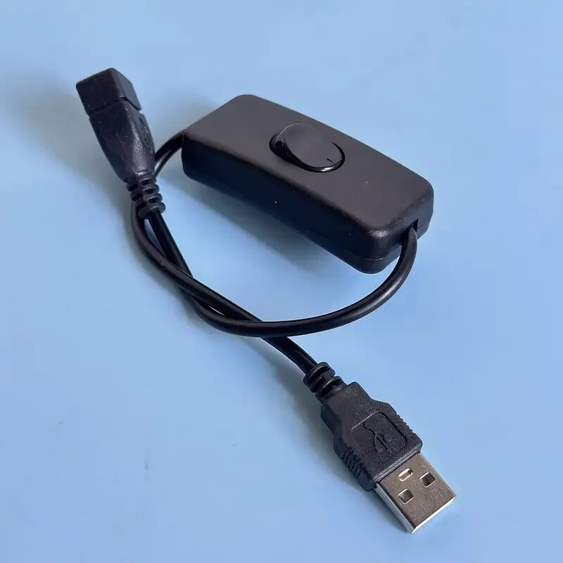 USB-кабель с переключателем ВКЛ/выкл Удлинительный кабель черного или белого цвета для источника питания вентилятора USB-лампы