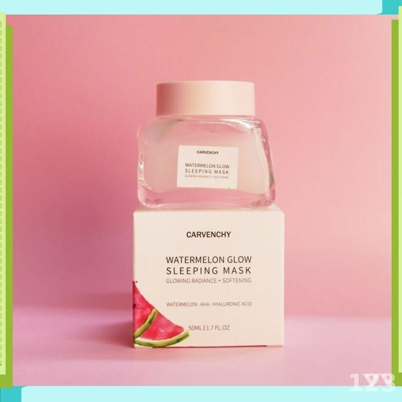 Glow Recipe watermelon Увлажняющая, увлажняющая, освежающая кожу, арбузная маска для сна