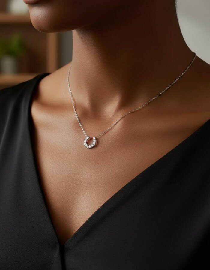 Колье, циркон