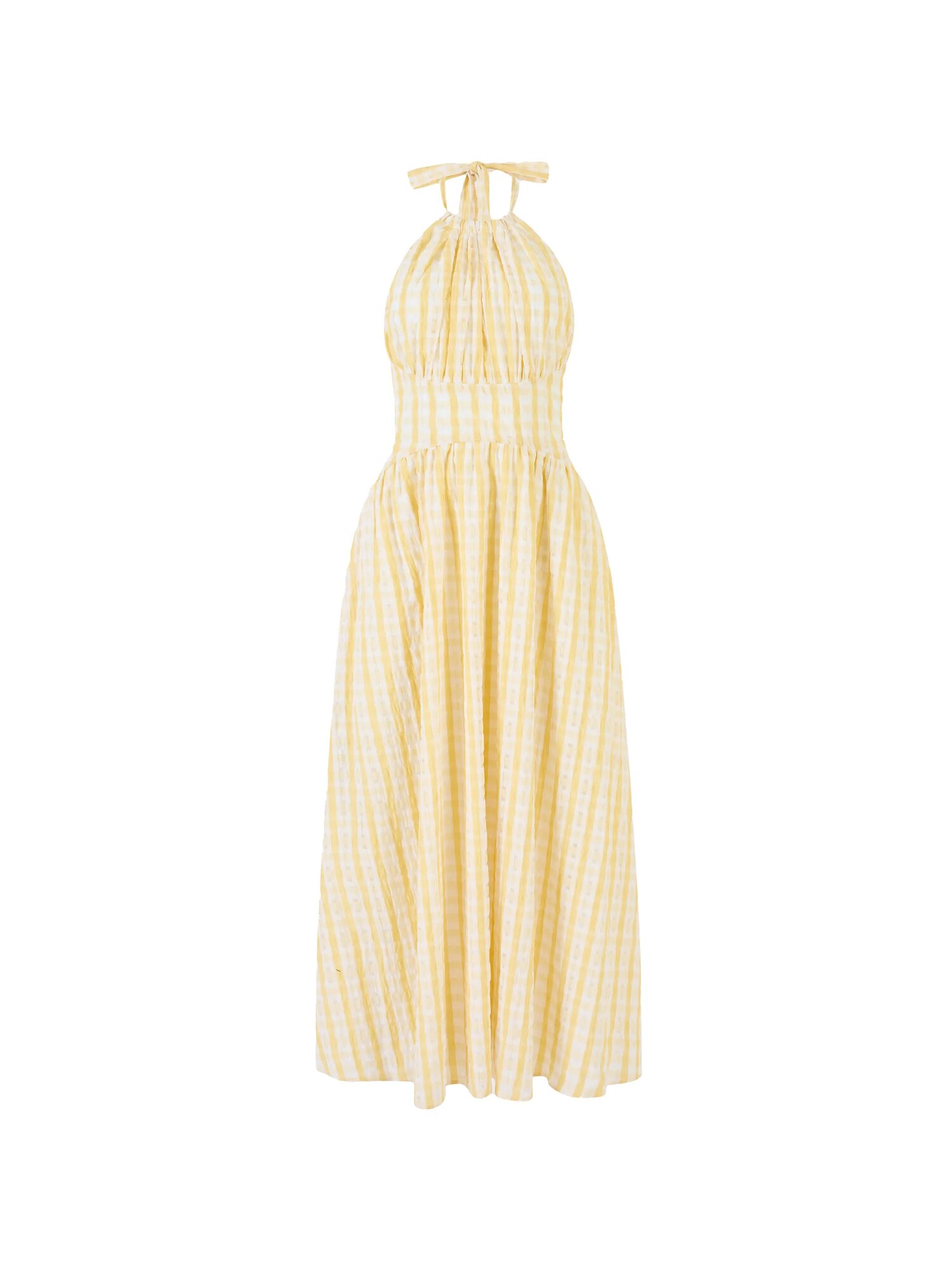 Платье Halter check midi dress