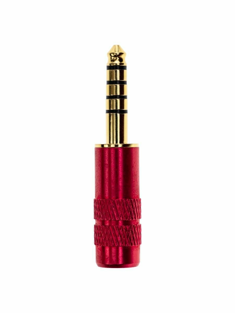 Балансный аудио штекер, коннектор разъем Jack 4.4мм, 5 pin (Красный)
