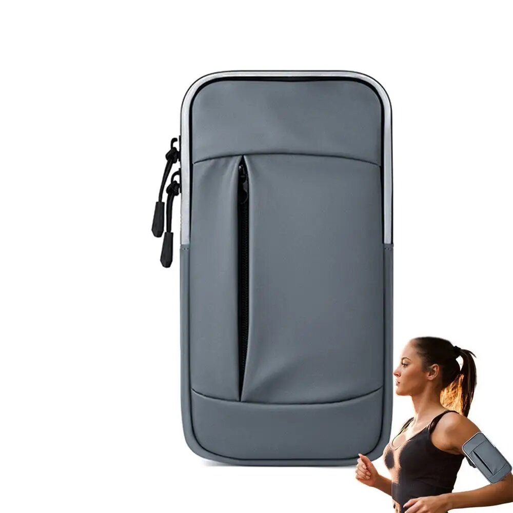 Повязка на руку для сотового телефона, сумка на руку, чехол для телефона, держатель для ключей, grey