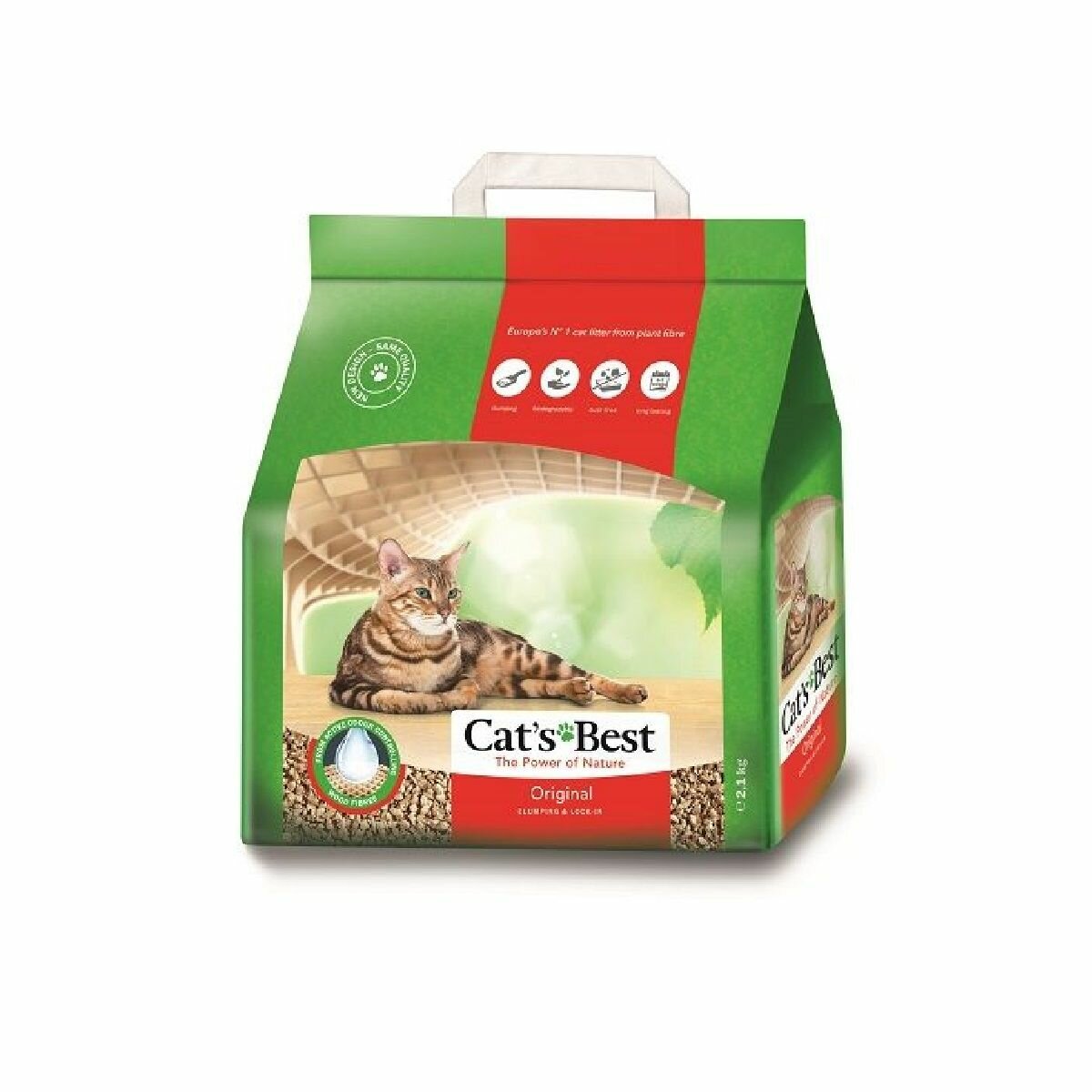Cat s Best Original наполнитель древесный комкующийся 5л*2,1кг