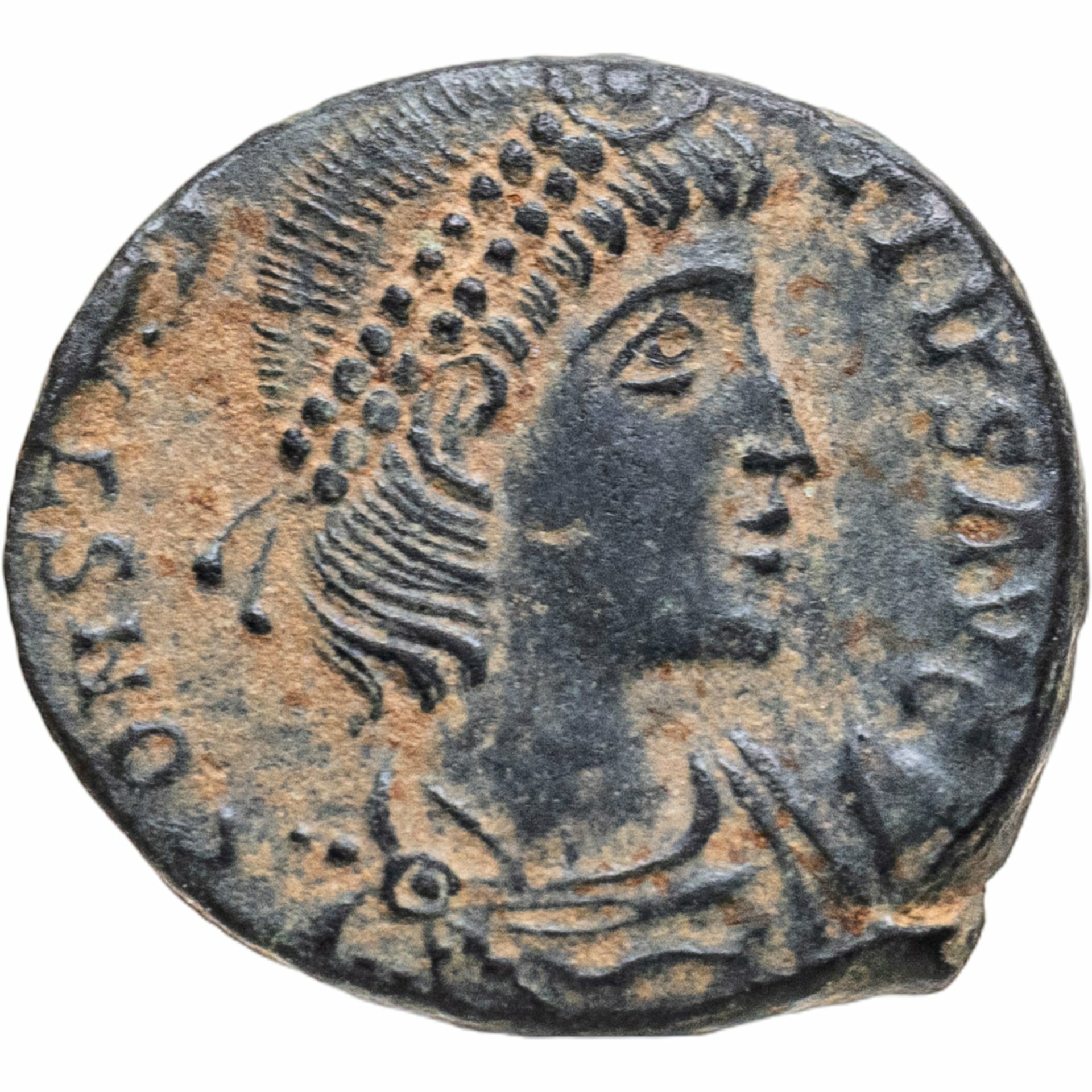 Римская империя, Констанций II, 337-361 годы, Нуммий , Медь, в сохранности VF