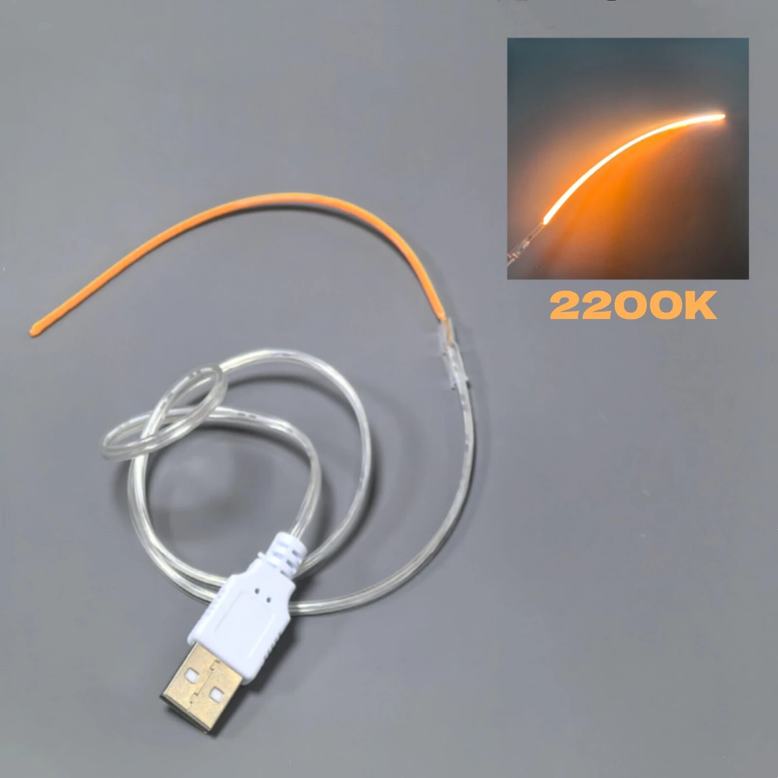 Гибкая светодиодная нить GAHADA, Yellow, 300MM 1PC