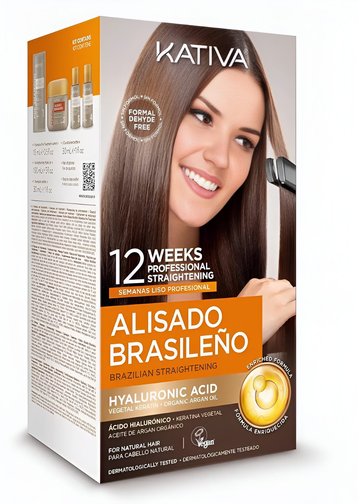 Набор Kativa Alisado Brasileno, кератиновое восстановление, масло арганы, черный