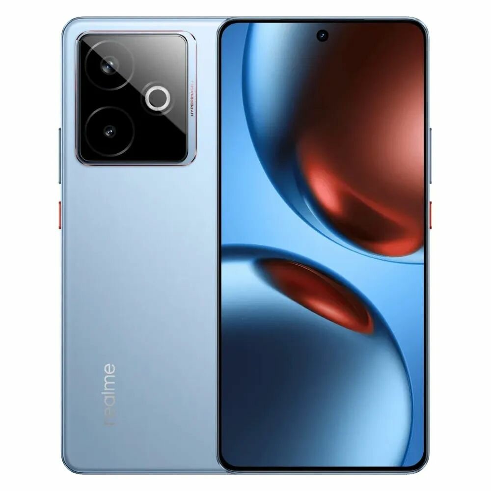 Смартфон realme GT7 5G NFC, MediaTek Dimensity 9400e, 7000 мАч 12/512 ГБ, черный матовый, голубой