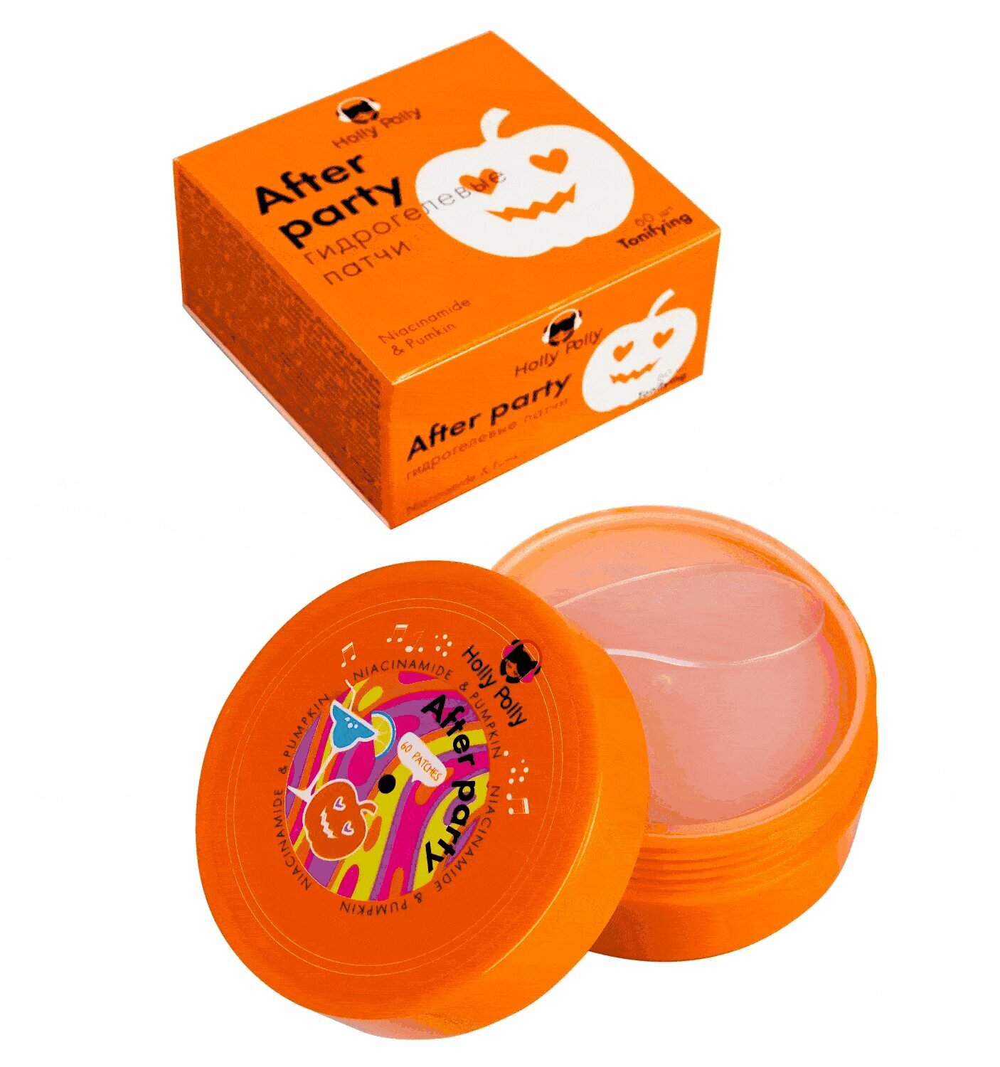 Гидрогелевые патчи Holly Polly "After Party", против темных кругов, с ниацинамидом, 60 штук