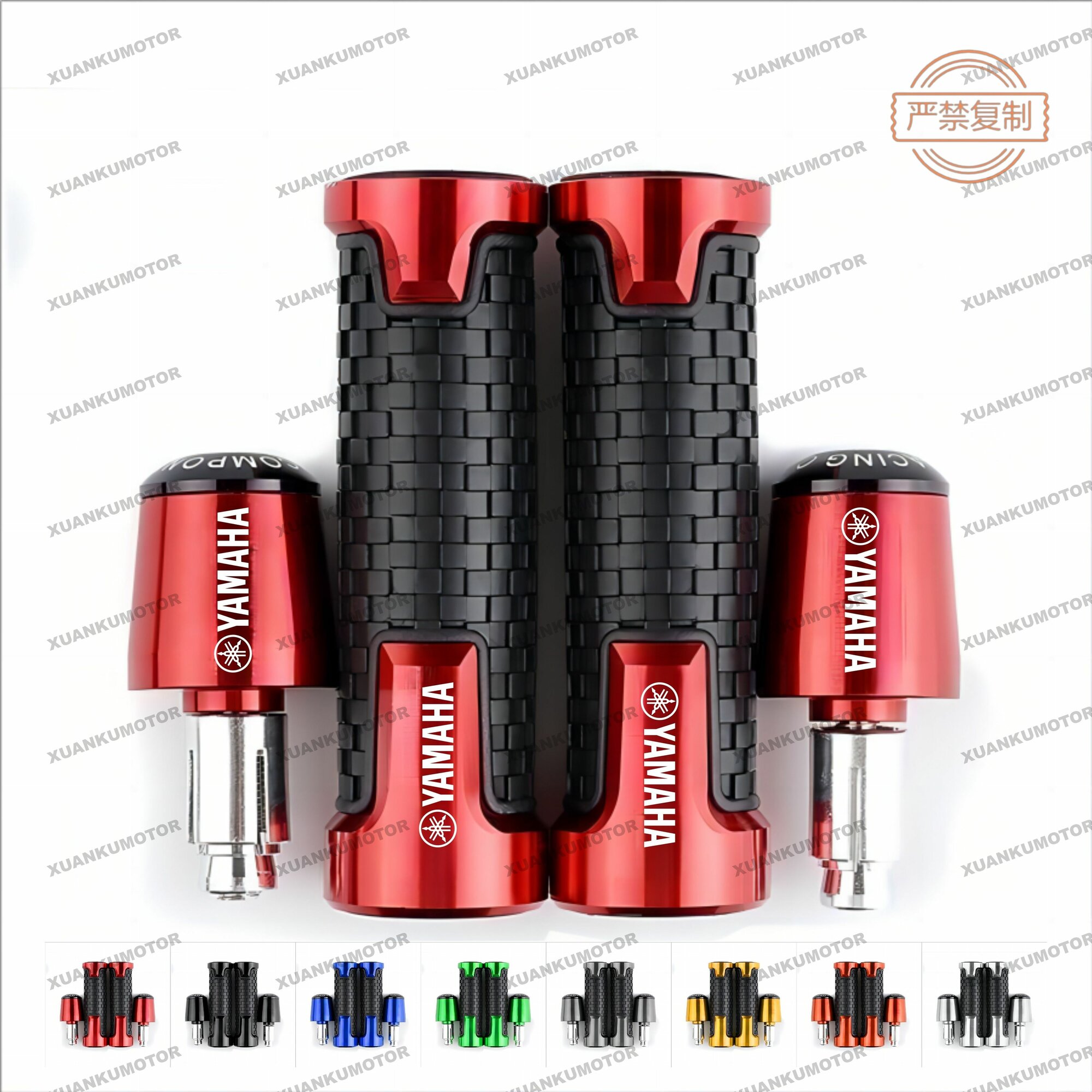 Для Yamaha XJR1200/1400 1995-2015, XJR1300/Racer TDM900 1995-2022, XSR700 XSR900 ABS 2016-2023. Нескользящая накладка на ручку рулевого колеса мотоцикла (алюминиевый сплав, резина) Ямаха 0123456789