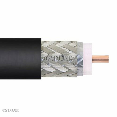 75 Ohm с низкими потерями гибкий LMR-600-75-DB номинальный коаксиальный кабель одинарный экранированный с PE оболочка