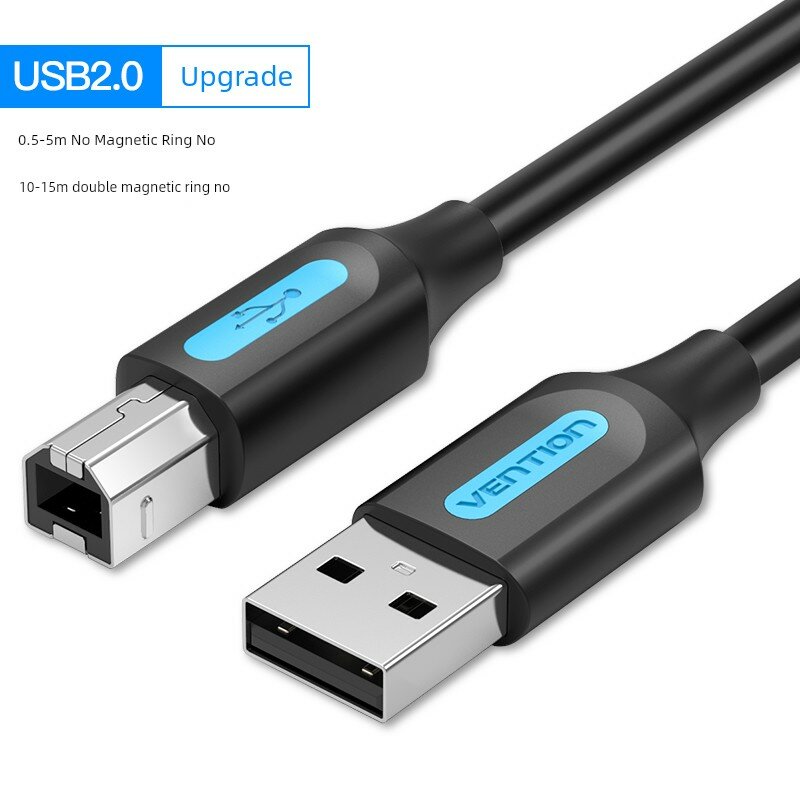 3м USB 2.0 Кабель для принтера с двойными магнитными кольцами, премиум-качество для печати на длинных расстояниях,