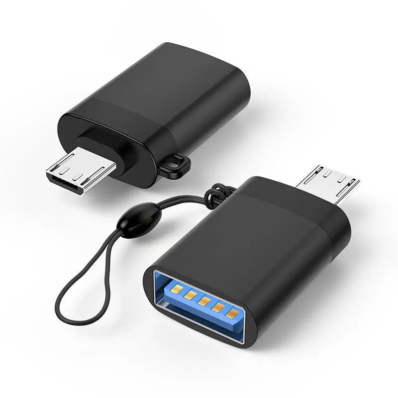 Набор из 2 шт. адаптеров Android трапециевидный в USB 3.0, черный цвет, быстрая передача данных для планшетов