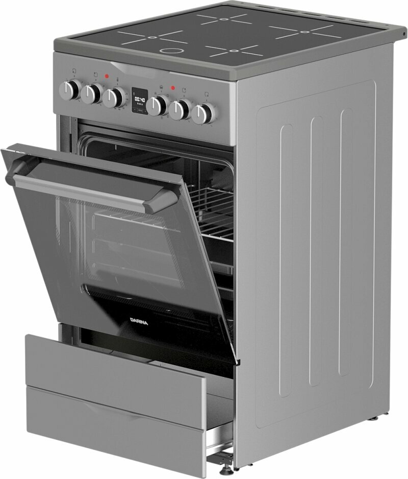 Электрическая плита DARINA PLS ECI241 616 1S серебристый, индукционная, 4 конфорки