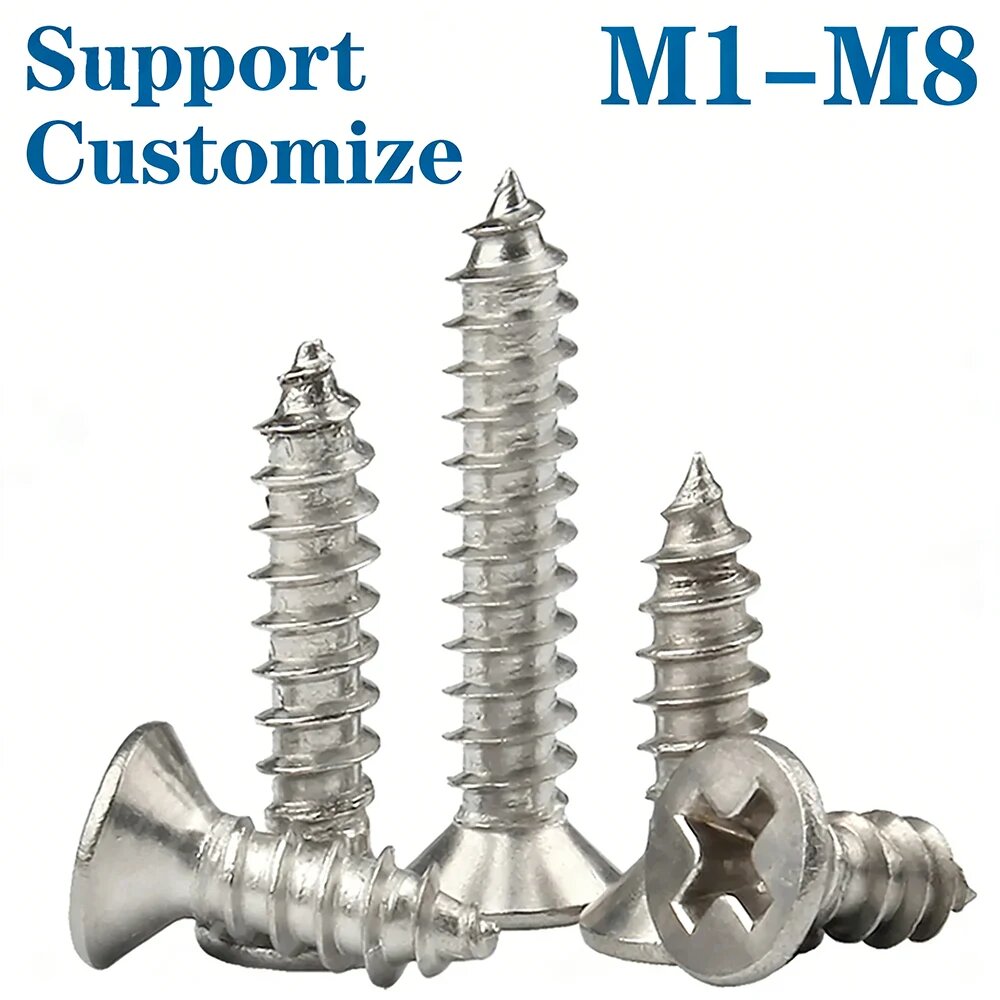 Саморезы нержавеющая сталь 304 M1-M8 10mm(Custom), M2 (50pcs)