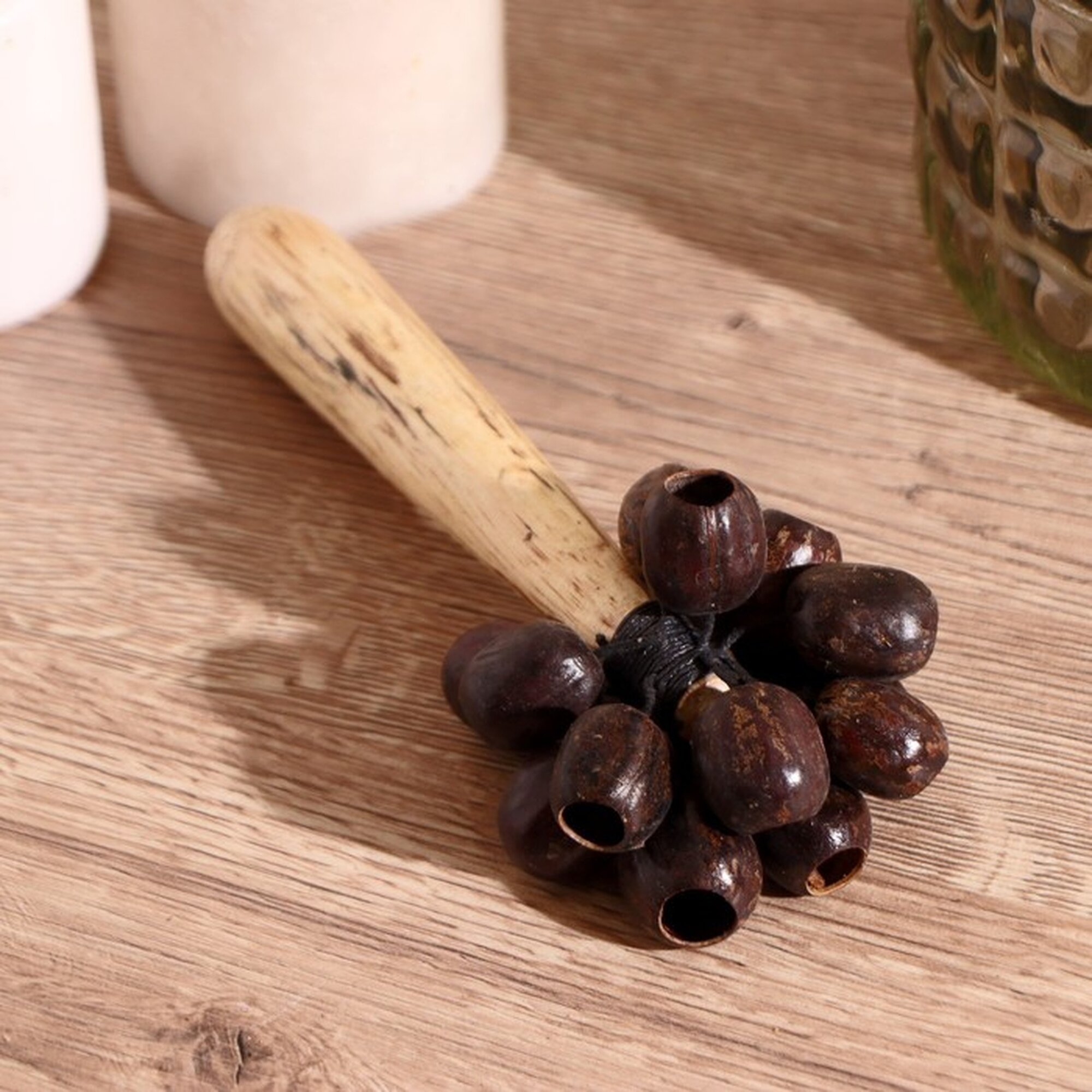 Музыкальный инструмент "Маракас", ручной работы, коричневый, 15x9x9 см