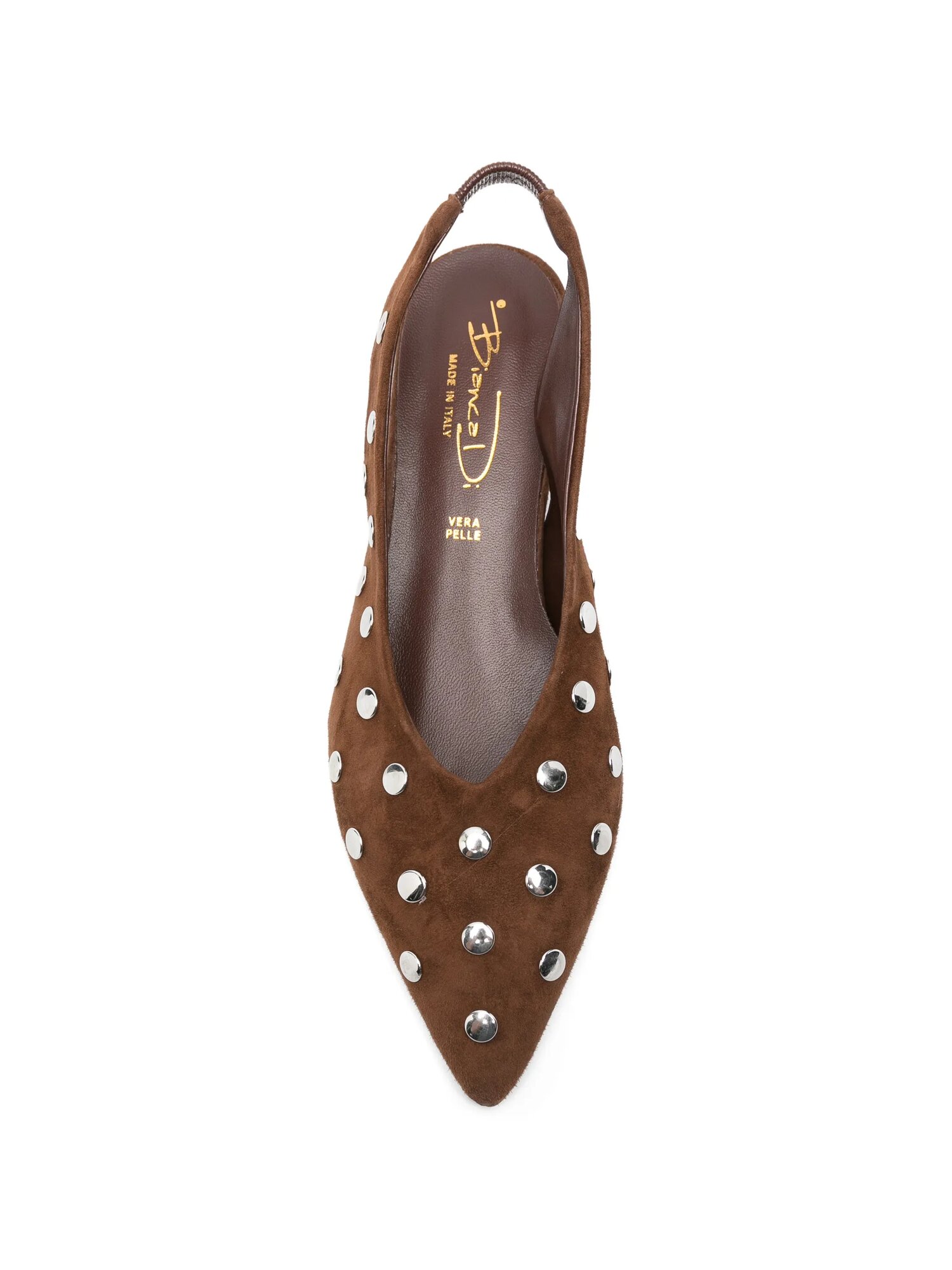 Туфли BIANCA DI Studded-embellishment slingback pumps, размер 39, brown — фото 1