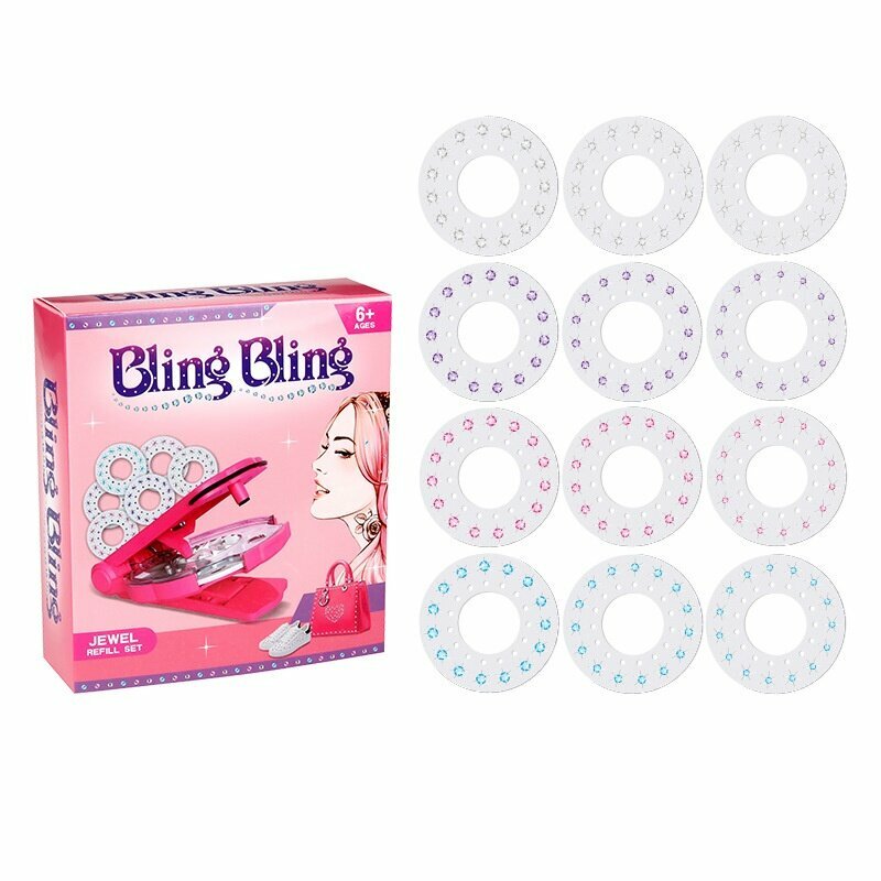 Получите великолепие с пастой для волос Hair Bling, 12 палочек, 180 стразов