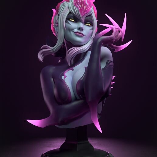 Сборная модель Evelynn (League of Legends), бюст, 81мм для покраски