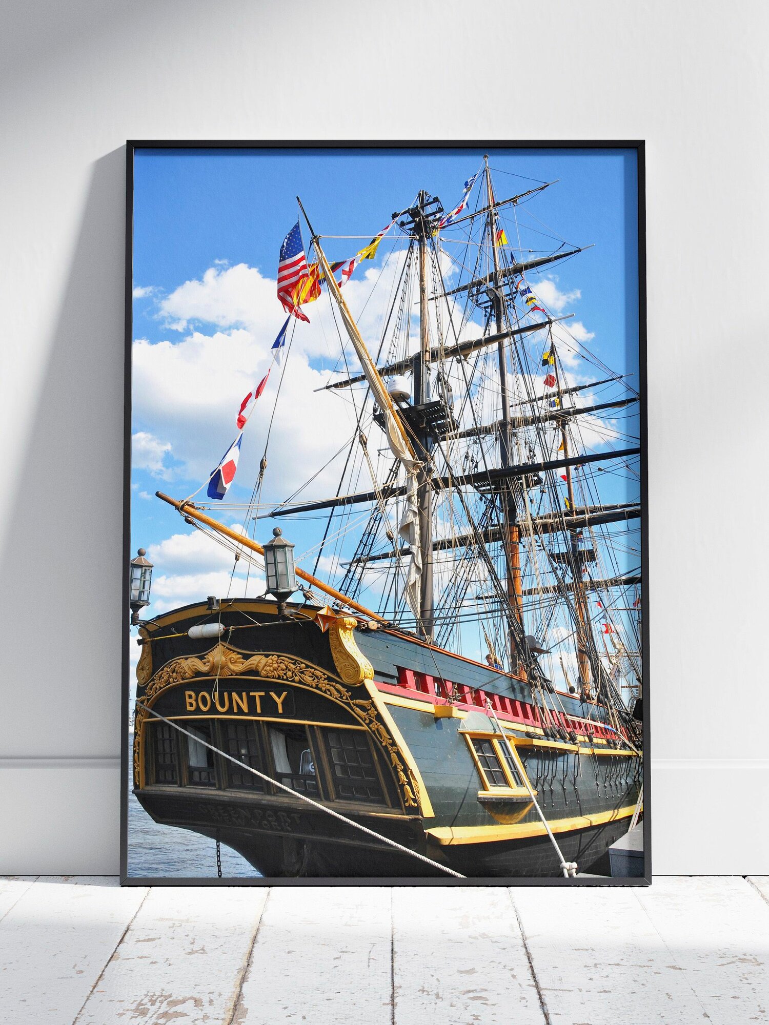 Плакат на стену для интерьера Транспорт и техника (HMS Баунти - HMS Bounty 1) - Постер по машине формата A4 (21x30 см)