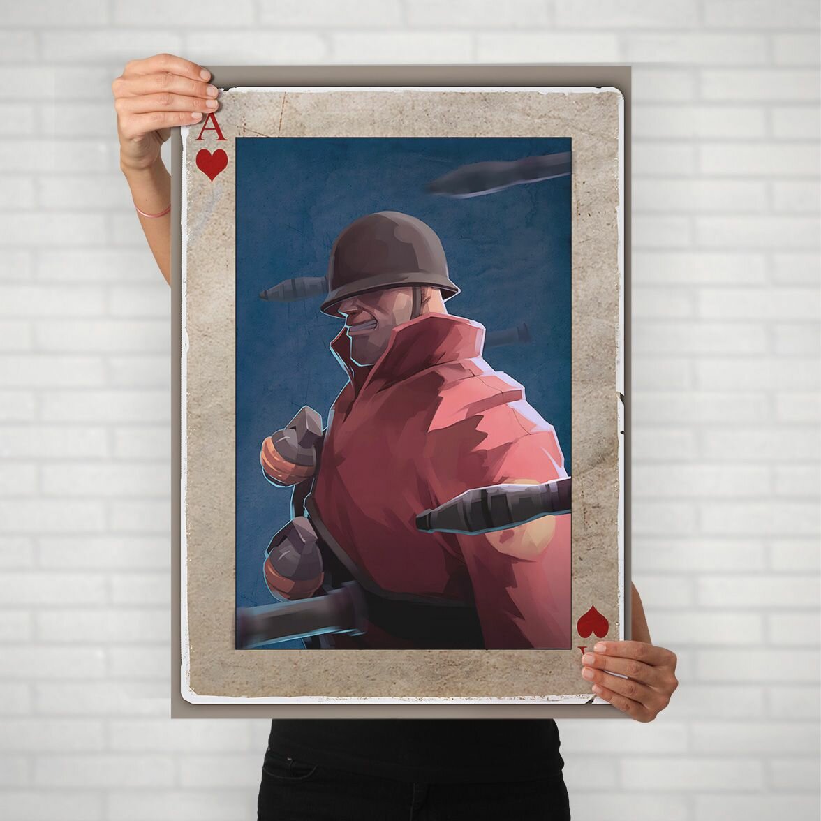 Плакат на стену для интерьера Team Fortress 2 (Солдат 6) - Постер по игре формата А2 (42x60 см)