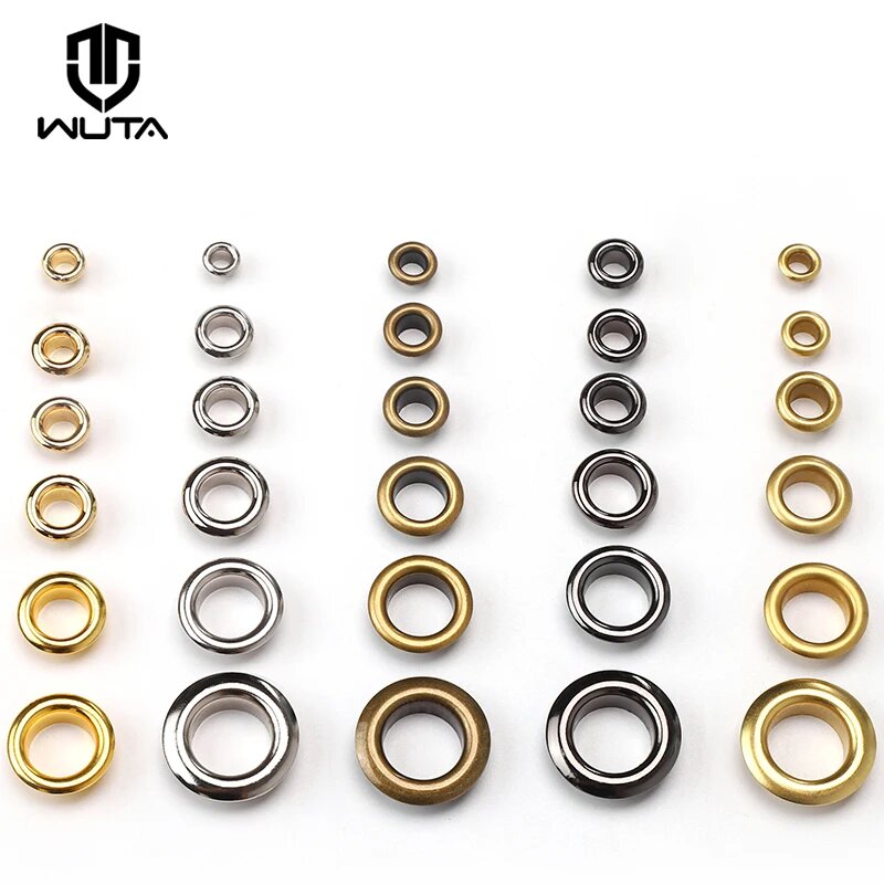 Люверсы латунные WUTA 100 шт, 6 мм, цвет Gold