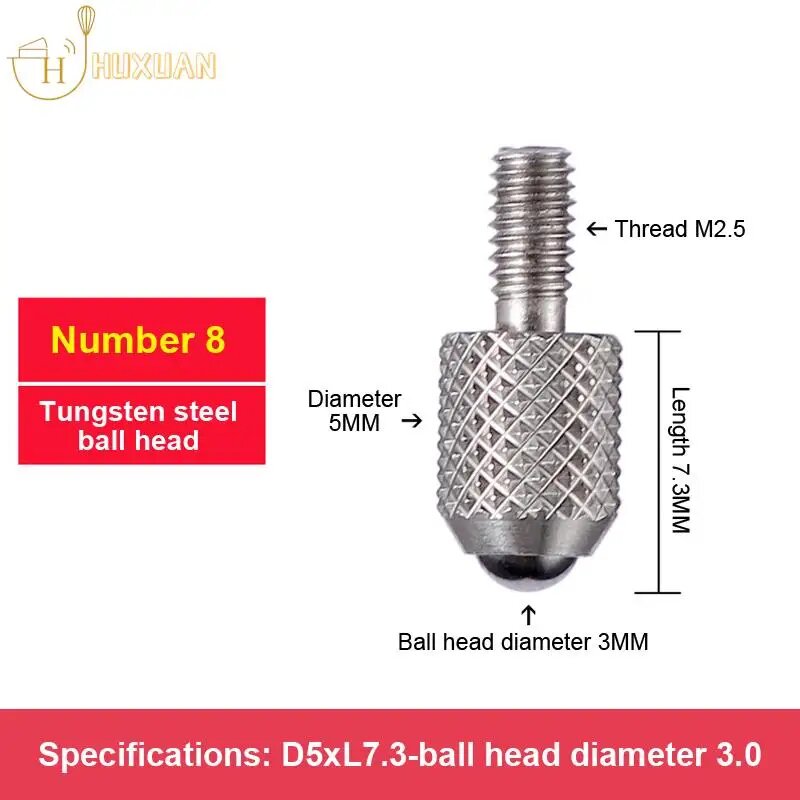 Головка для мультиметра HUXUAN, D5xL7.3, 3.0, серебристого цвета