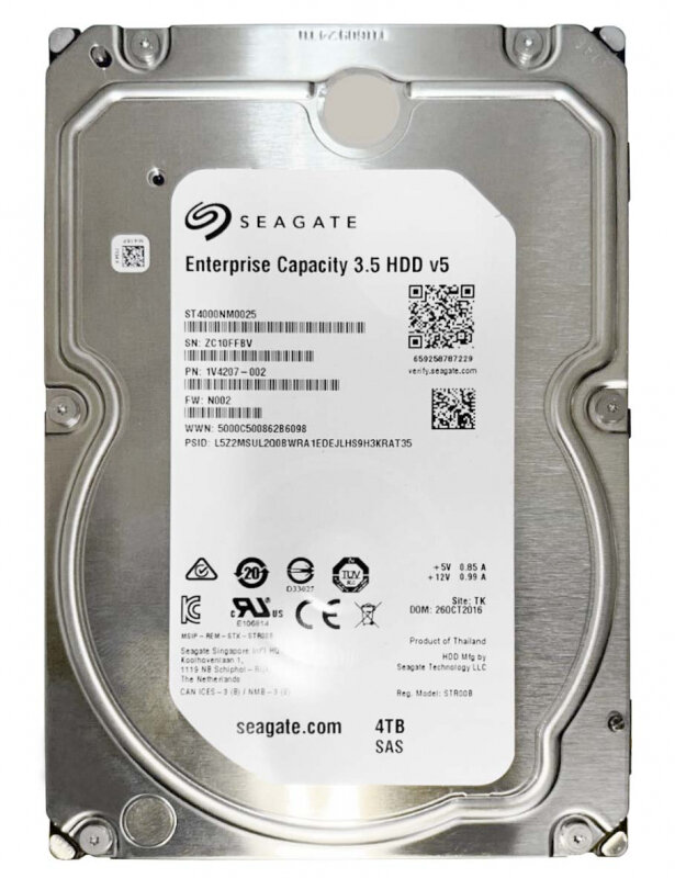 Жесткий Диск Seagate ST4000NM0025 4Tb SAS 3.5" HDD