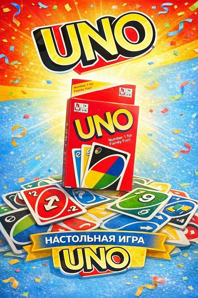 Настольная игра для всей семьи UNO 108 карт, карточная игра уно