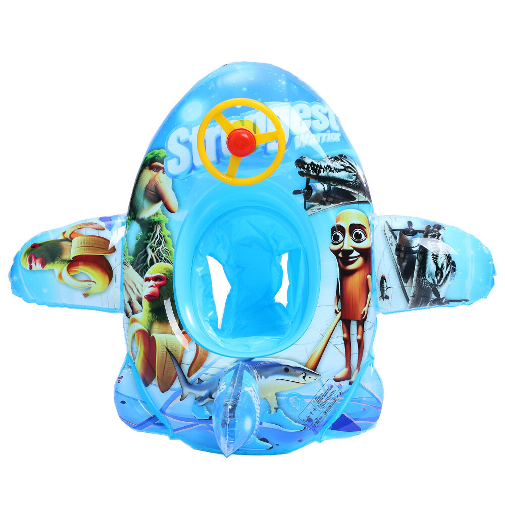 Надувной круг для плавания Xiaolu Amazon Internet Celebrity, утолщенный, креативный, в форме самолета, детское сиденье для плавания, круг-сиденье для малышей.