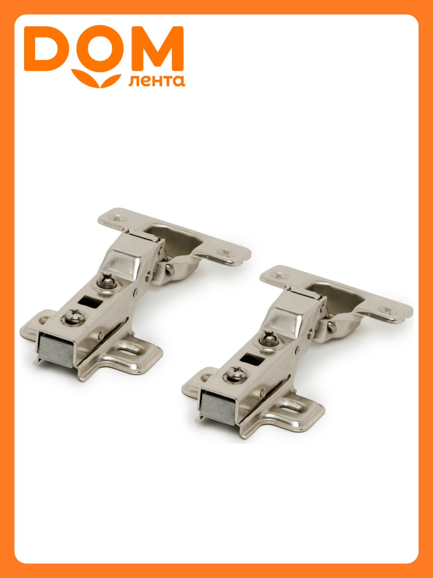 Петля мебельная Lemax Prof 2PCS-M350-HALF, с доводчиком, сталь, цвет серебристый