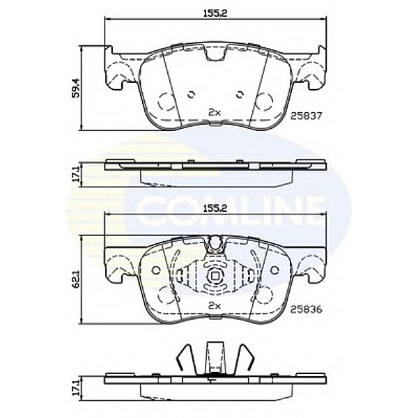 COMLINE CBP02246 (1609898380) колодки cit c4 grand / Picasso (Пикасо) II 13-