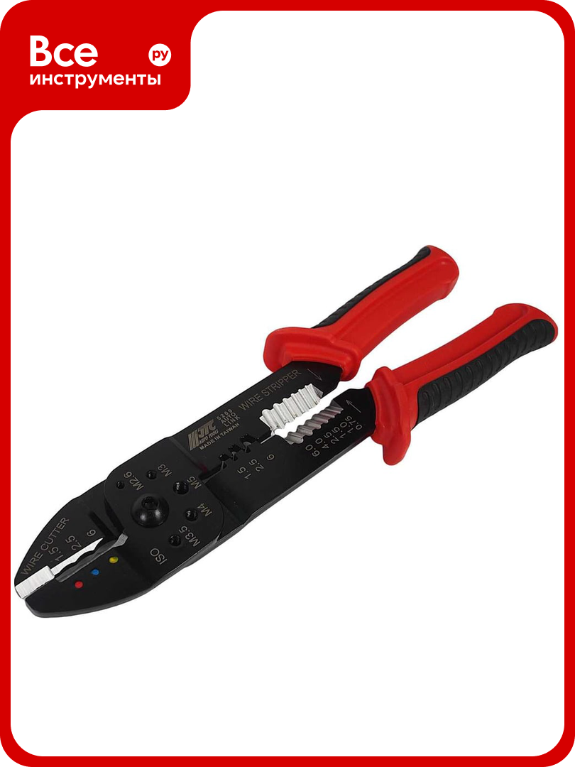 Обжимные клещи 5 в 1 JTC 5209, с провода, из среднеуглеродистой стали высокой прочности