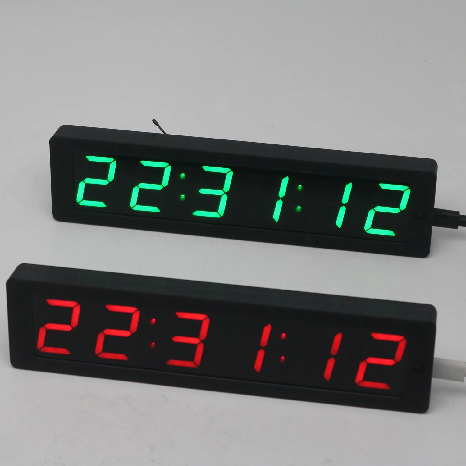 Зеленые электронные часы DykbRadio LED Digital TIME