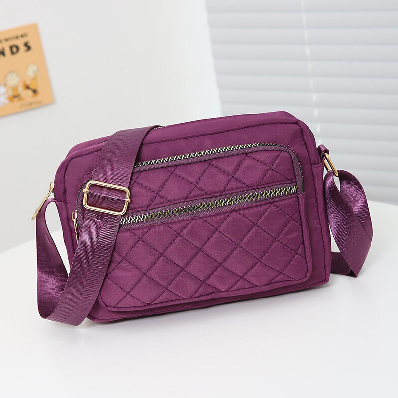 Новая женская сумка-кроссбоди, маленькая квадратная сумка из хлопковой ткани, от производителя, модная и универсальная женская сумка через плечо.