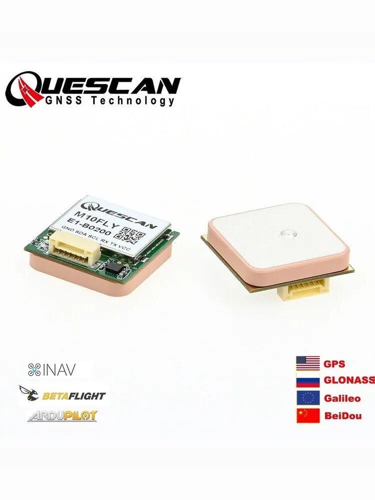 QUESCAN 25 мм M10FLY 10Hz M10 GPS ГЛОНАСС модуль с компасом Betaflight Ardupilot INAV PIXHAWK GPS GNSS датчик