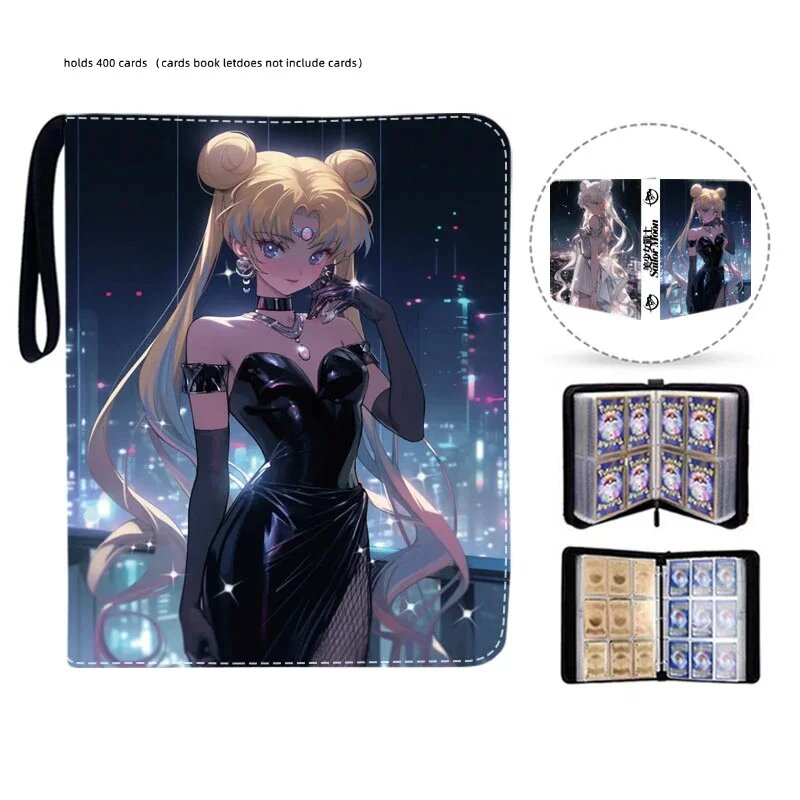Альбом для карточек Sailor Moon, черный, 400 карт