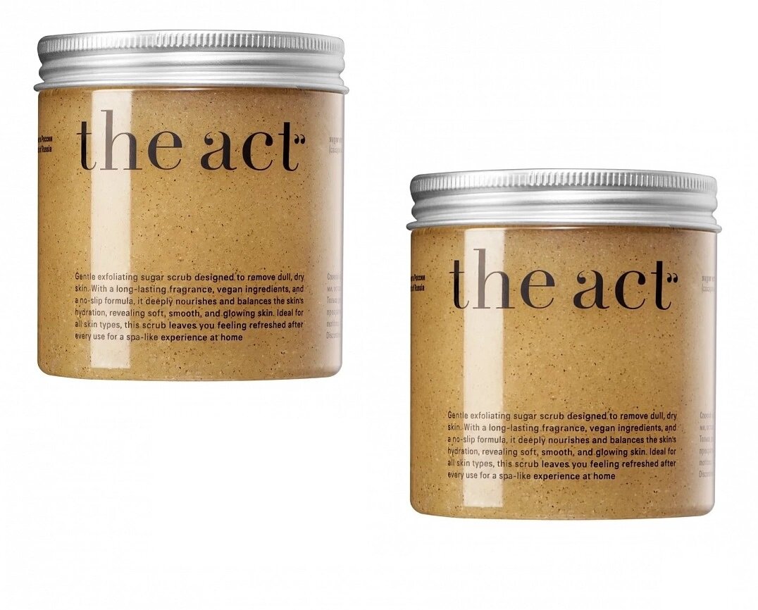 Сахарный скраб The Act для тела, 280г 2шт