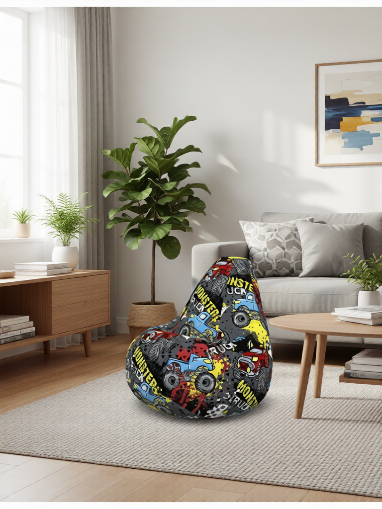 Мир Пуффов Кресло-мешок «Груша» Трак, размер- XXL(ростом до 170см), с ручкой для переноски, cъемный чехол