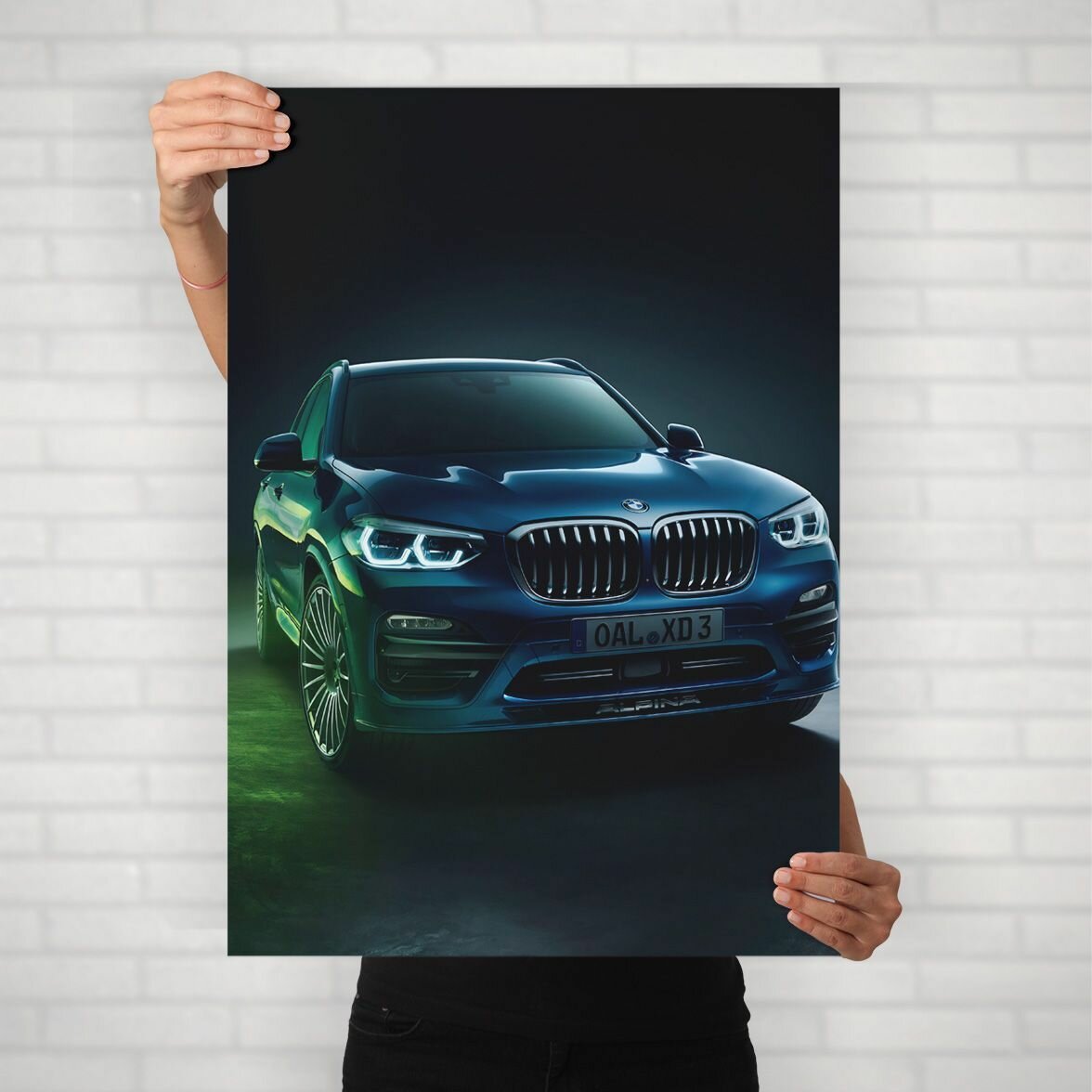 Плакат на стену для интерьера Культовые машины (BMW X5 9) - Постер по легендарным и классическим ретро автомобилям формата А1 (60x84 см)