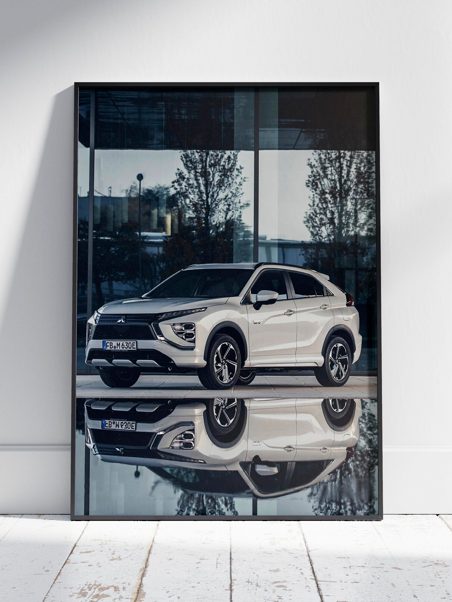 Плакат на стену для интерьера Авто и Мото (Мицубиси Эклипс Кросс - Mitsubishi Eclipse Cross) - Постер по транспорту формата A3 (30x42 см)