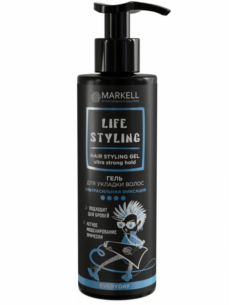 Гель для укладки волос Markell EVERYDAY ультрасильная фиксация 195 мл
