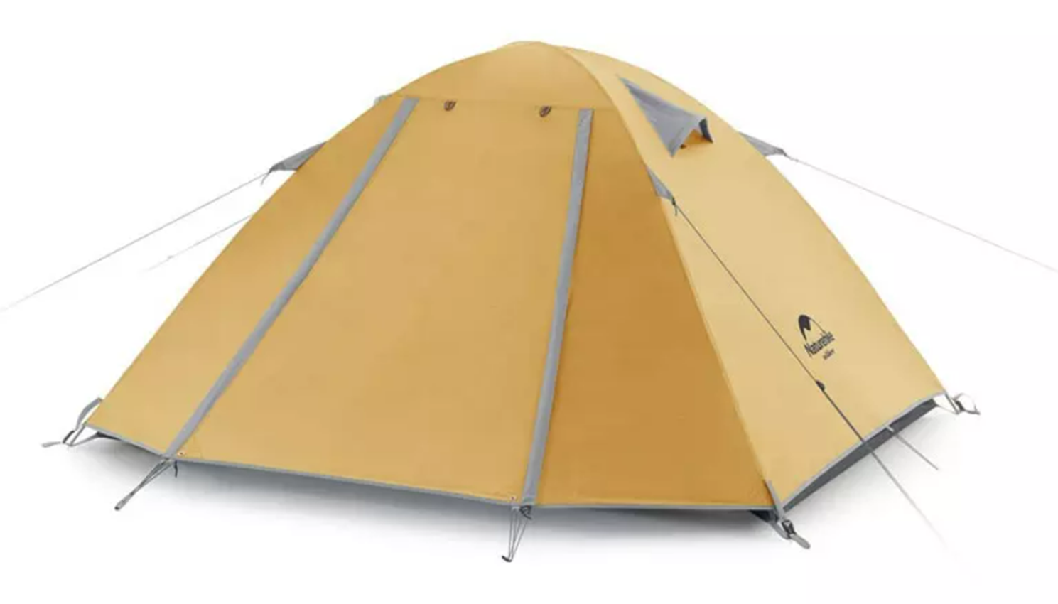 Палатка Naturehike P-Series 4-местная, алюминиевый каркас, желтая, арт. NH18Z044-P-4YE