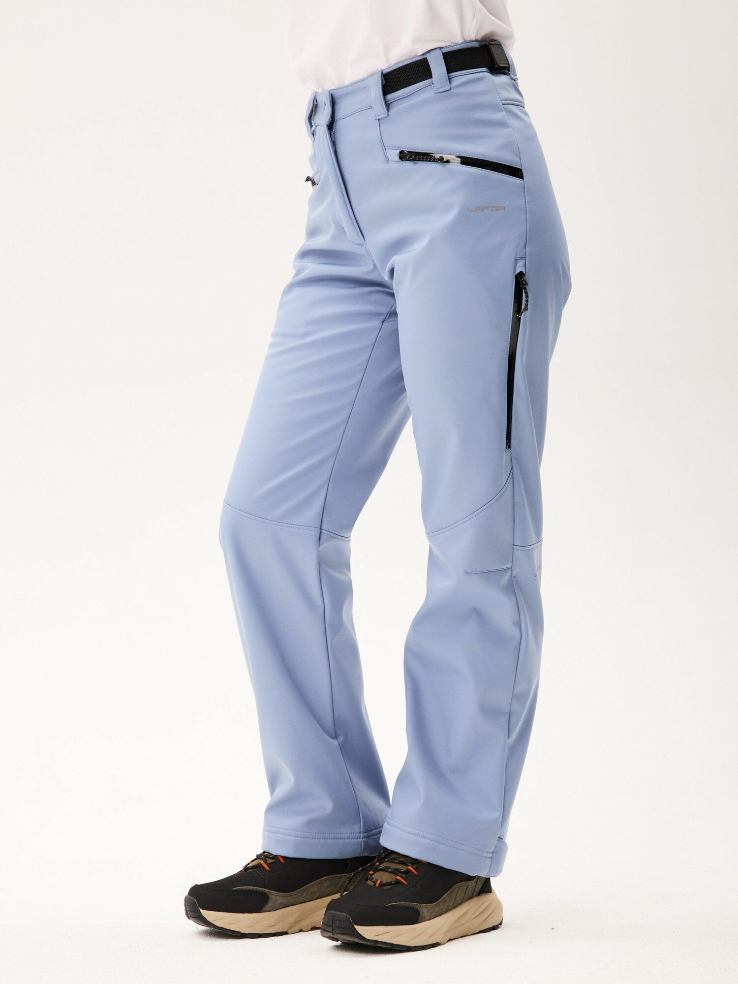 Брюки софтшелл мембранные туристические спортивные весенние треккинговые женские Lafor, голубой, 42