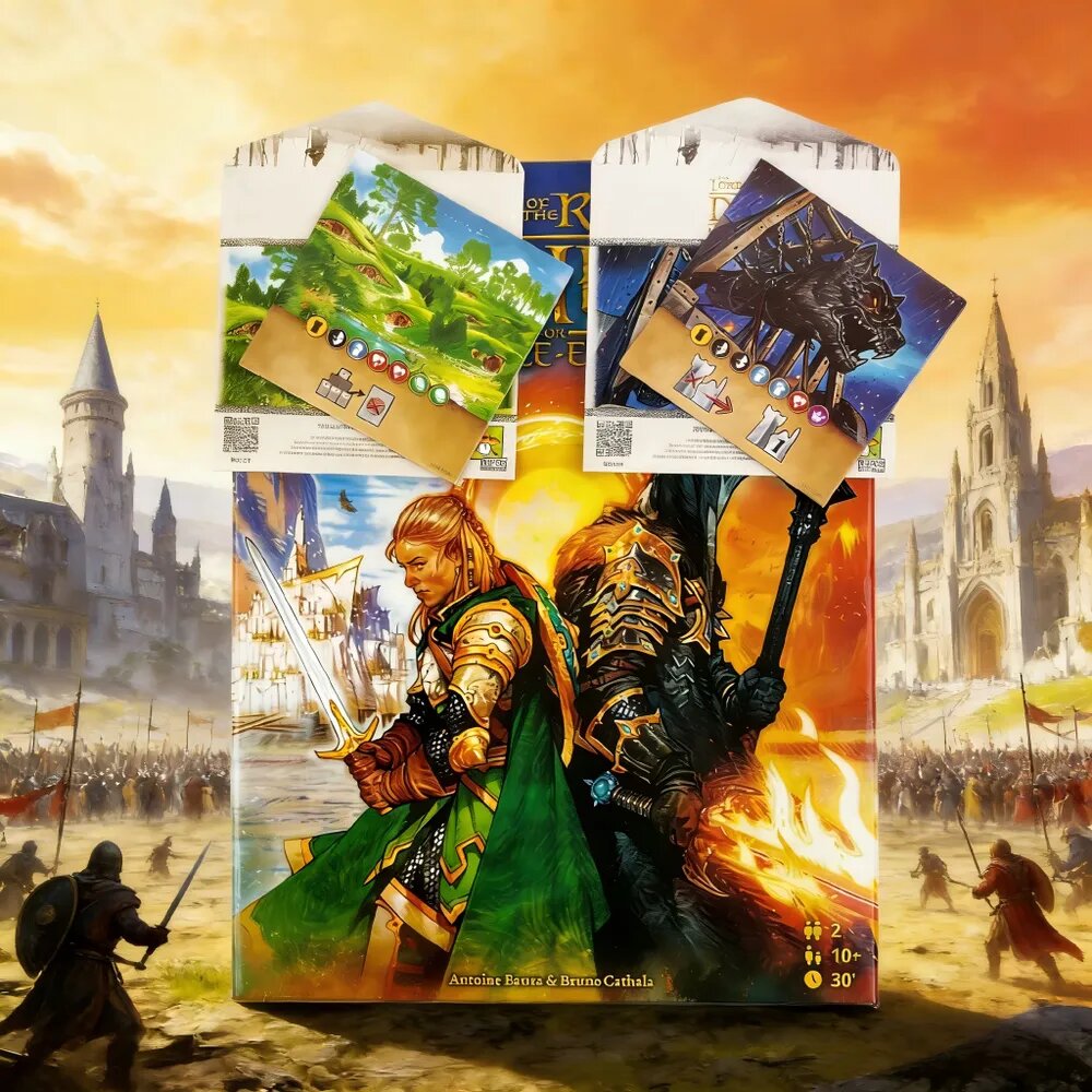 Настольные игры: DUEL ON MIDDLE EARTH "Дуэль за Средиземье", "Братство кольца" - Игра с подбором трюков (2025), "союзники".