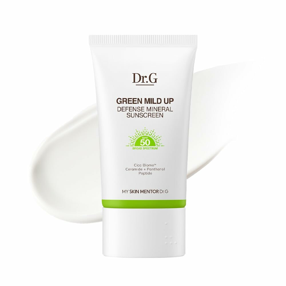 Минеральный солнцезащитный крем Dr.G Green SPF 50, для чувствительной кожи, не жирный, с центеллой