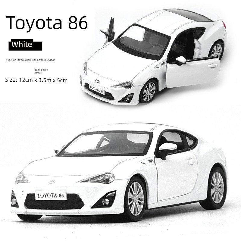 Металлическая модель автомобиля Yufeng: Subaru, Mustang, GTR, Toyota GT86. Имитация внедорожника с открывающимися