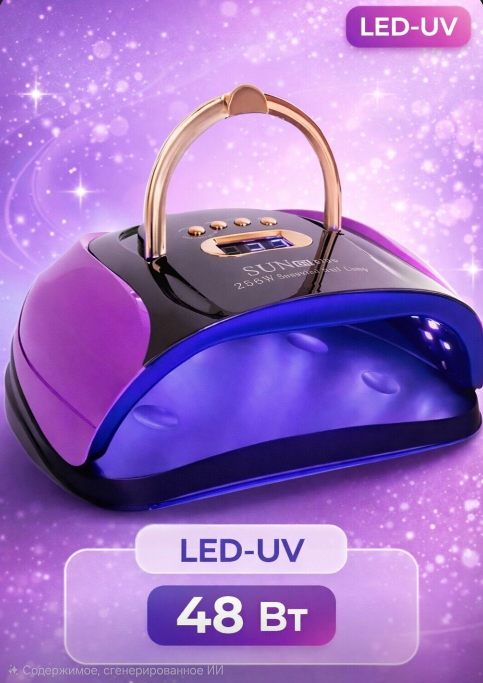 Лампа для маникюра COSMOPRO SUN C4 Plus, 57 светодиодов, UV, фиолетовая