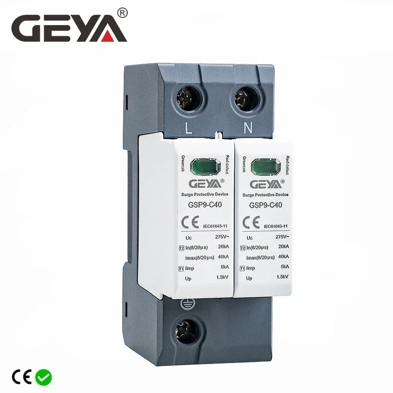 GEYA GSP9 стабилизатор напряжения 2P 275V 40kA
