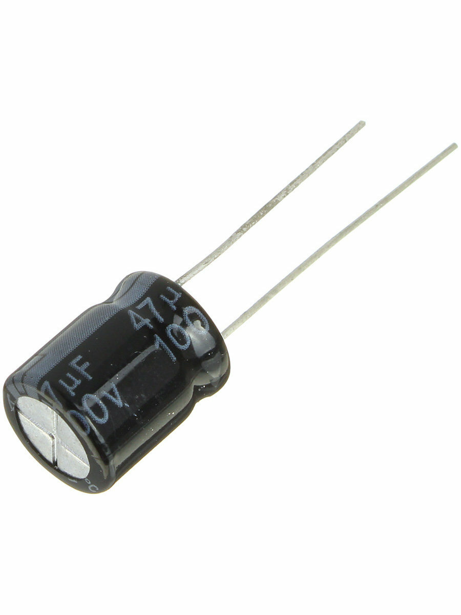 Конденсатор 47мкФ 100В 10*12мм 105С Yageo SY100M0047B5S-1012, 288мА 6000час